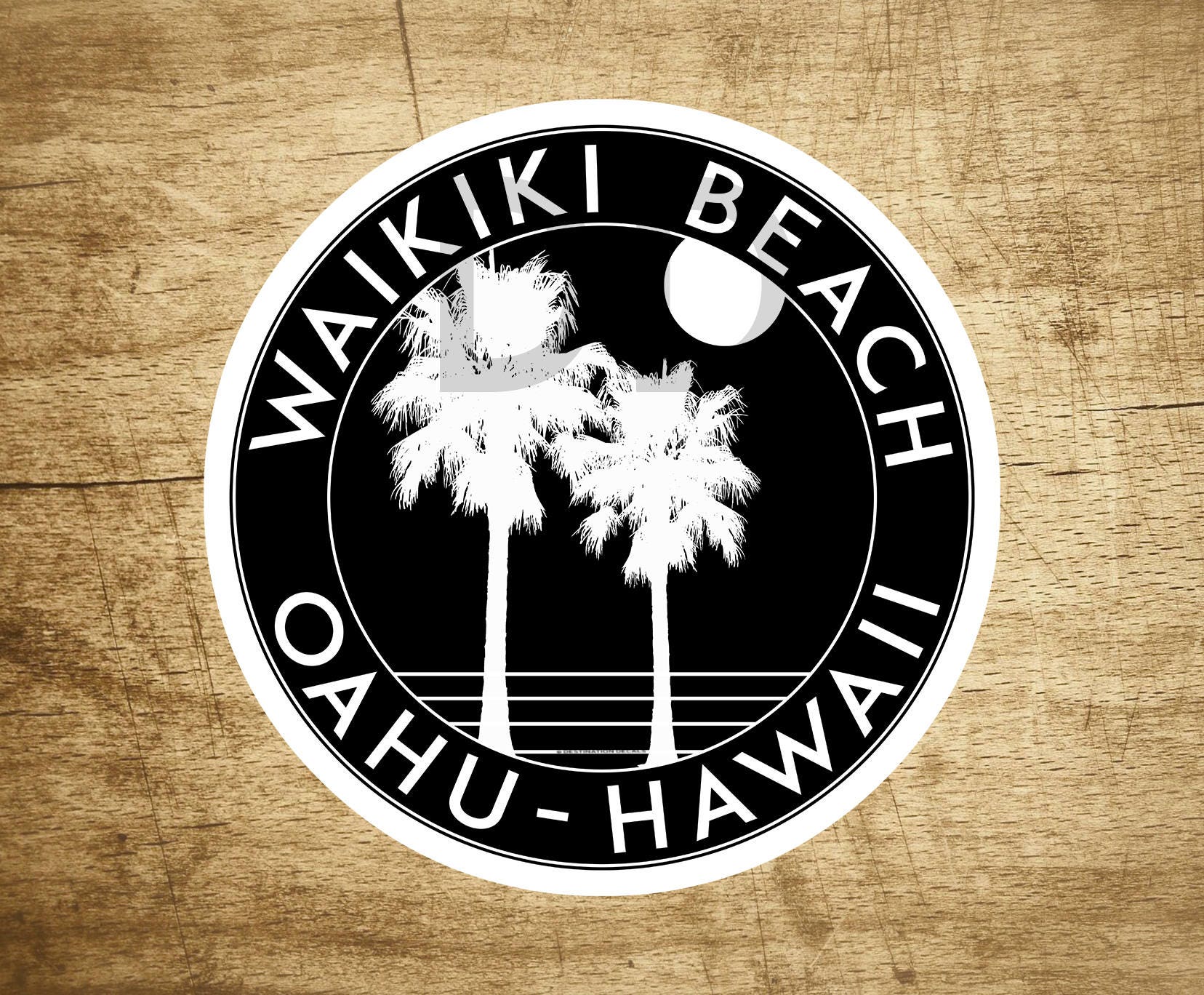 Waikiki Beach Hawaii Sticker Decal Beach Ocean Surfing Vinyl | Etsy