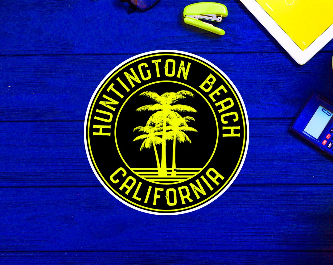 3" Huntington Beach California Decal Sticker Palm Trees Vinyl - Etsy