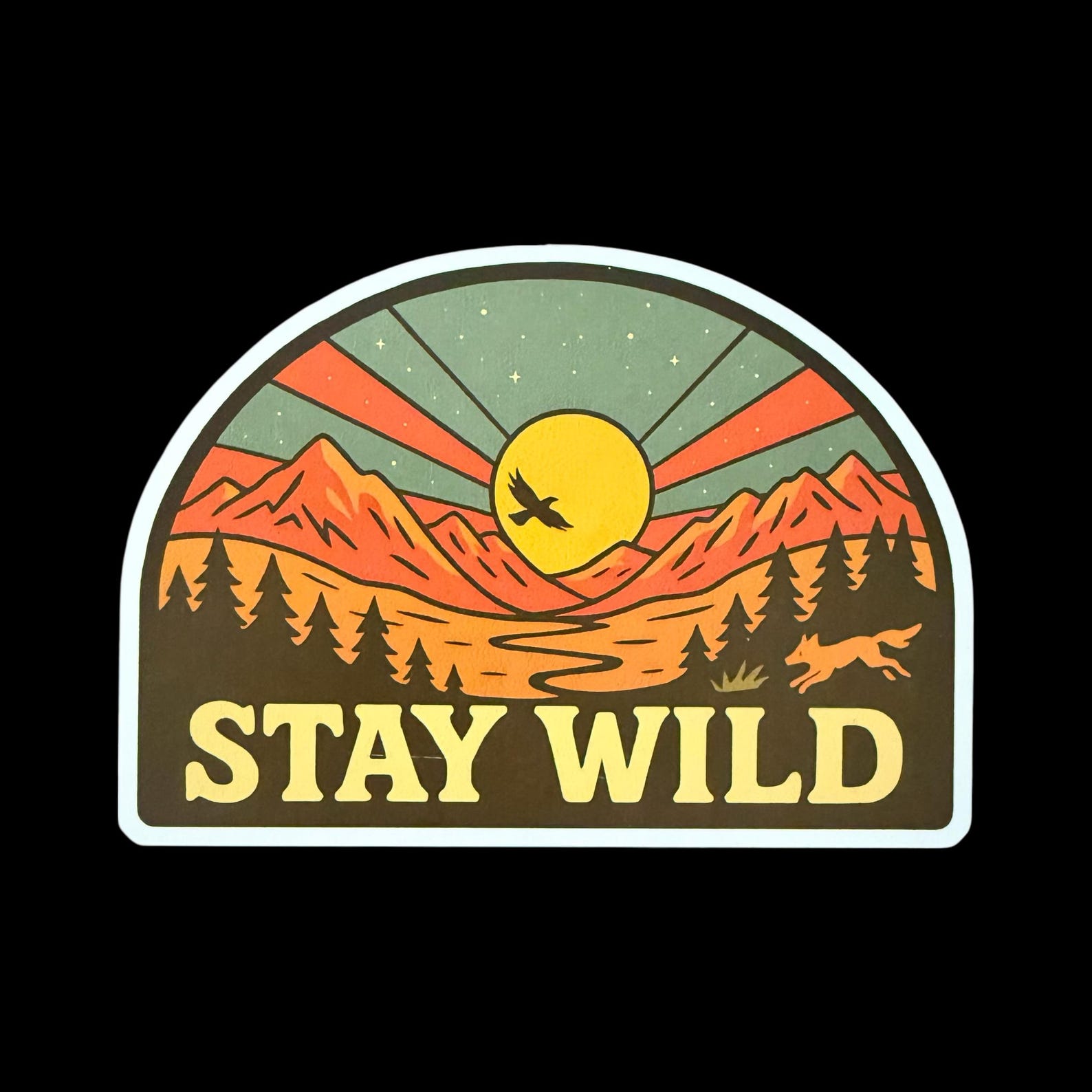 Stay Wild Sticker – Vinyl Travel Souvenir, Nature Adventure Decal for ...