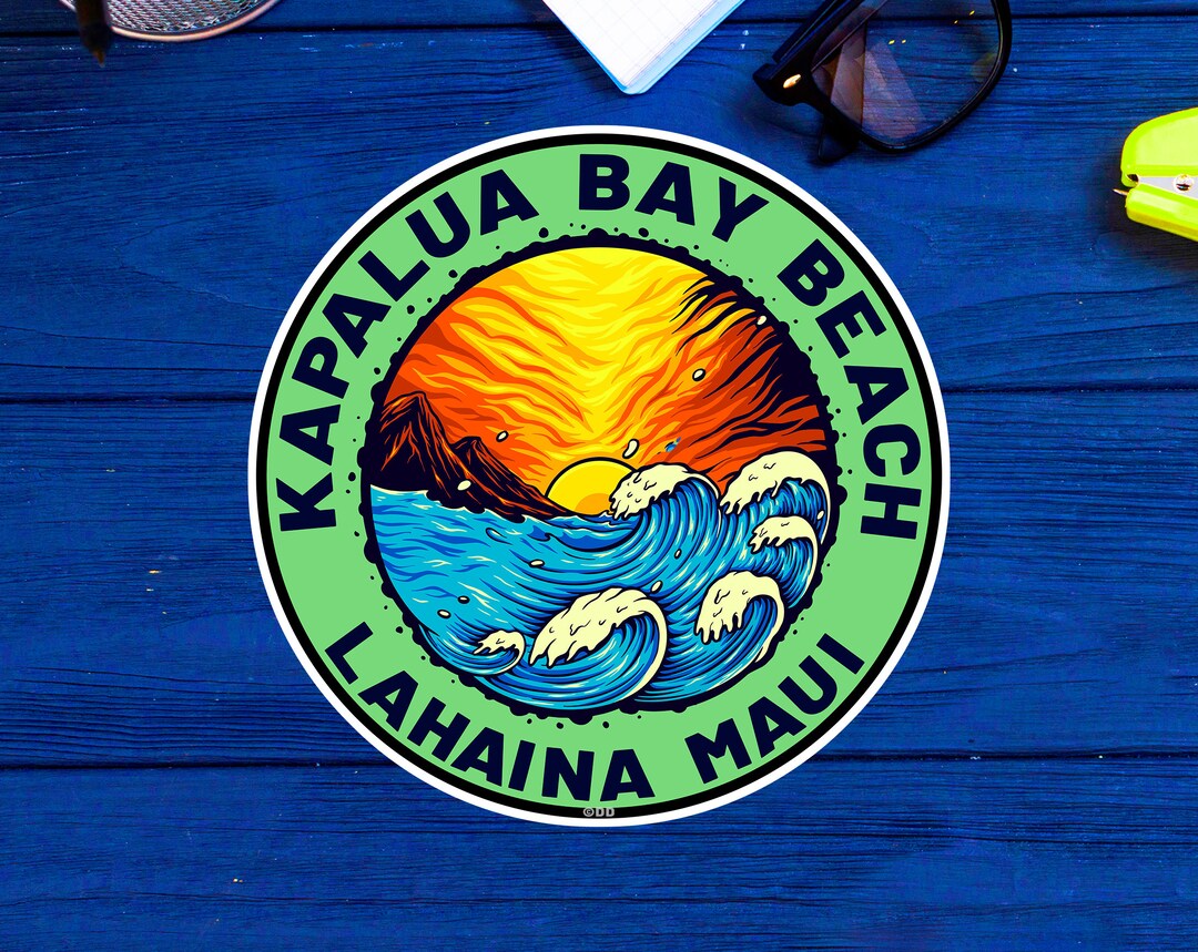 Kapalua Bay Beach Maui Sticker Decal 3" to 5" Vinyl Made in USA NEW - Etsy
