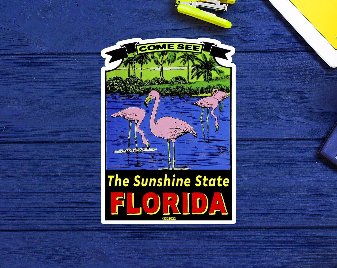 Florida Beach Sticker Decal 3.75" Daytona Destin Pensacola Tampa Vinyl ...