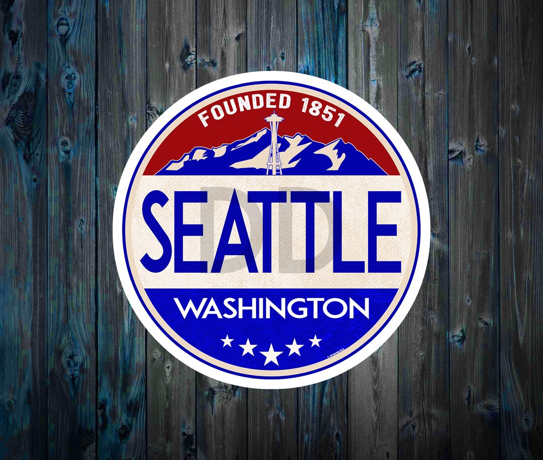 3.5" Seattle Washington Vinyl Sticker Decal Pacific Northwest - Etsy