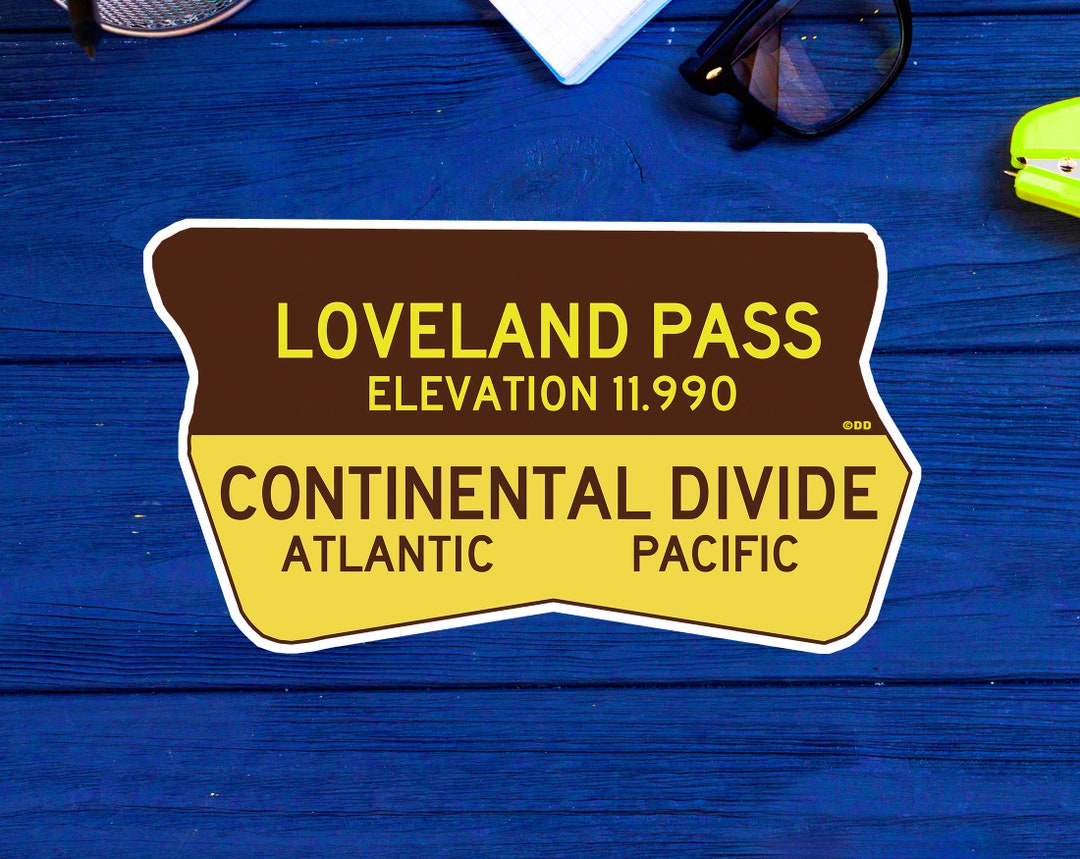 Loveland Pass Colorado Decal Sticker Continental Divide Rocky Mountains ...