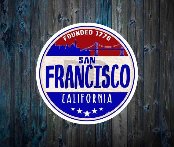San Francisco California Vinyl Sticker Decal 3 X 3 | Etsy