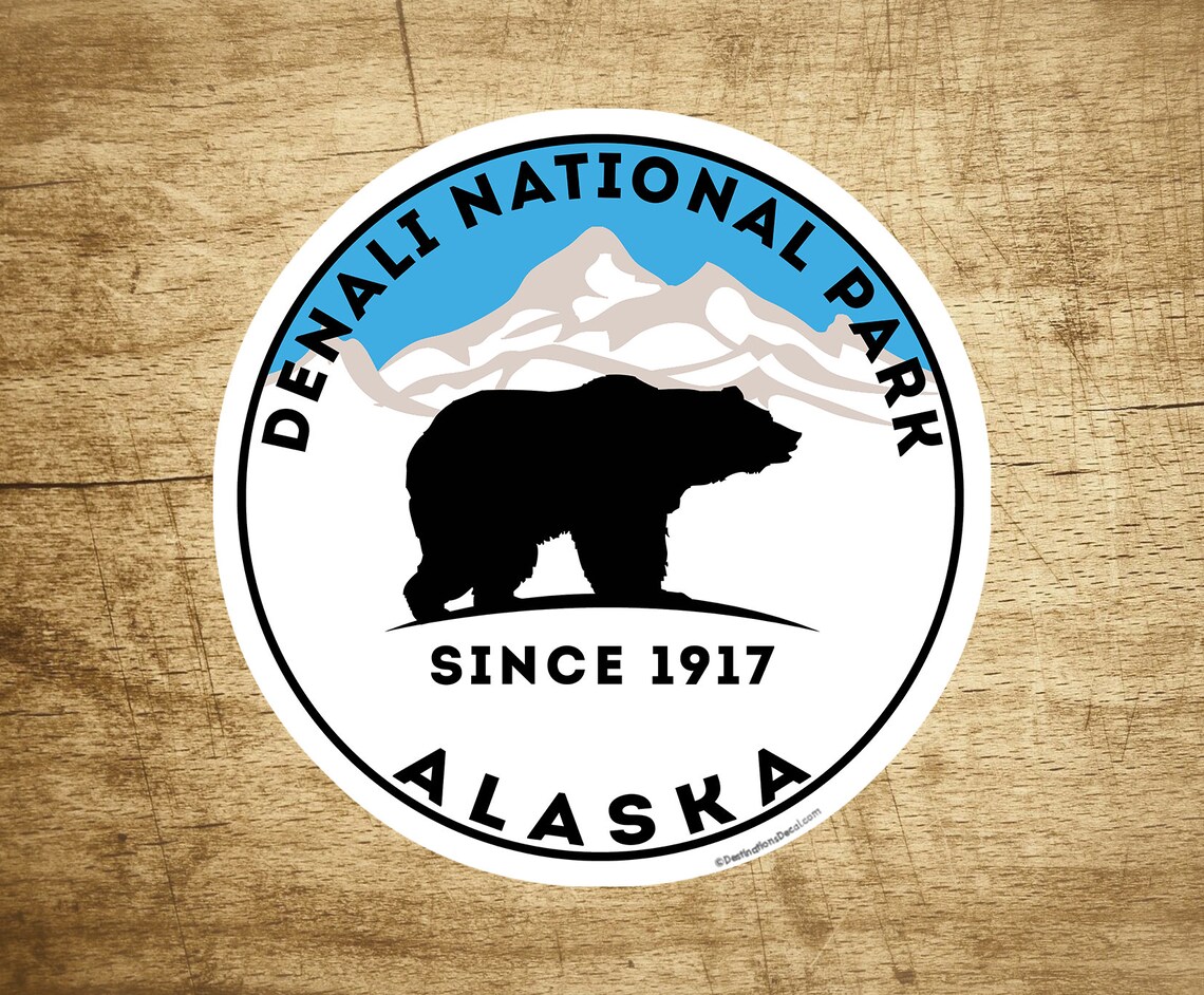 Denali National Park Vinyl Decal Sticker 3" Alaska Decals Stickers - Etsy