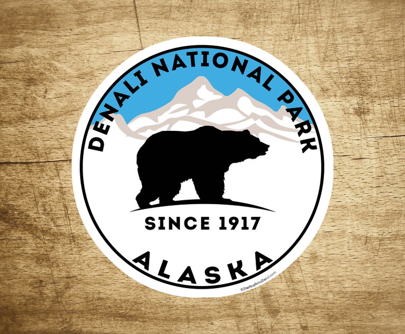 Denali National Park Vinyl Decal Sticker 3" Alaska Decals Stickers - Etsy