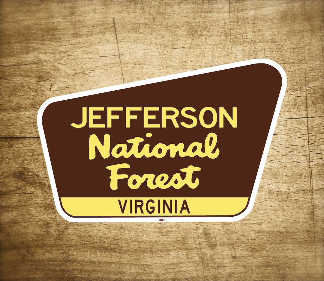 Jefferson National Forest Decal Sticker 3.75" X 2.5" Virginia Park ...
