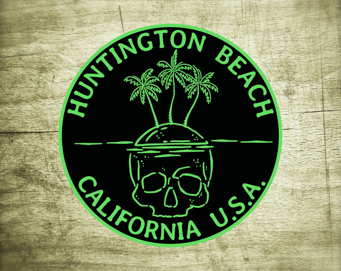Huntington Beach California Decal Sticker 3" Surfing Pacific Ocean Surf ...