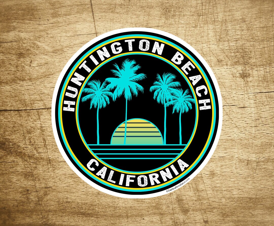 Huntington Beach California Decal Sticker 3" Surfing Pacific Ocean Surf ...