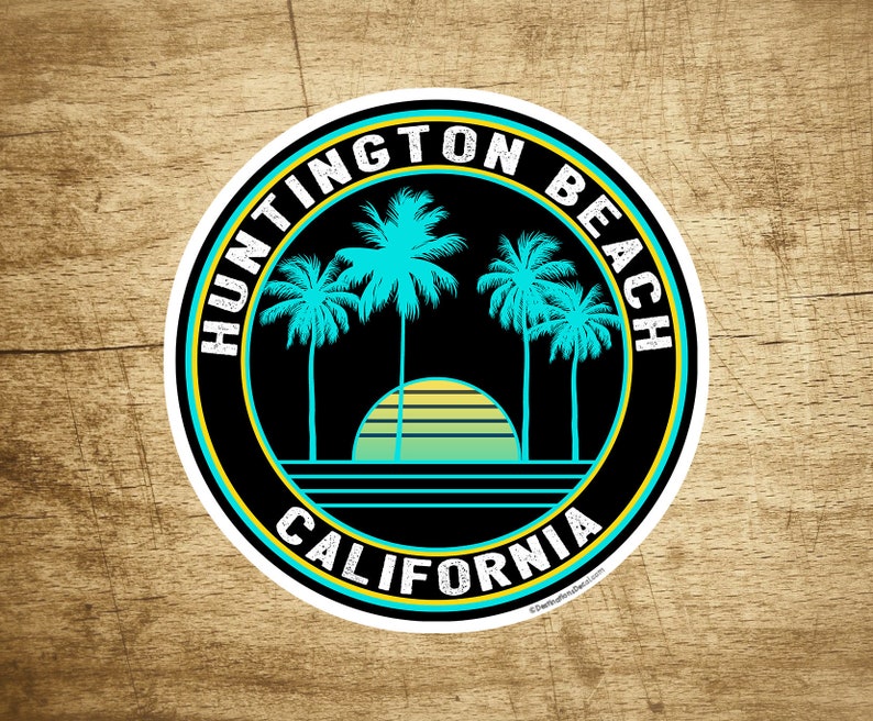Huntington Beach California Decal Sticker 3 Surfing - Etsy