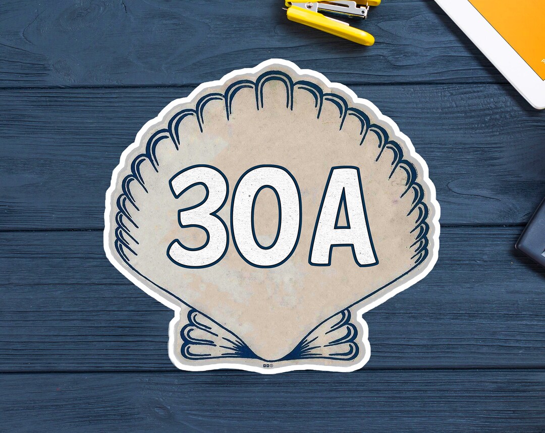 30A Florida Emerald Coast 30 A Beach Decal Sticker Shell Destin 3" - Etsy