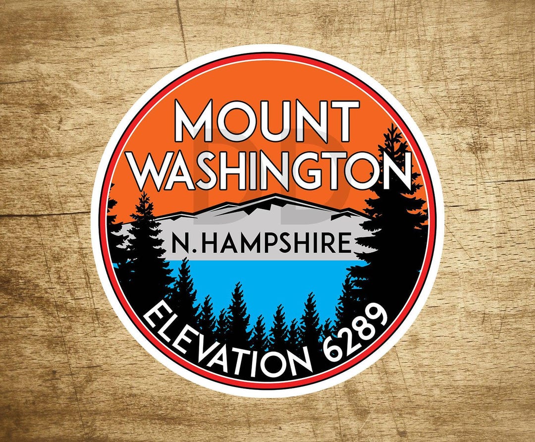 Mount Washington New Hampshire Decal Sticker Skiing Ski Mountain 3" X 3 ...