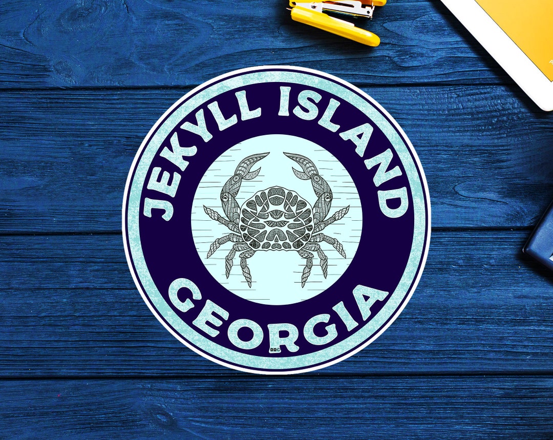 Jekyll Island Georgia Decal Sticker Atlantic Ocean Crab Vinyl Indoor ...