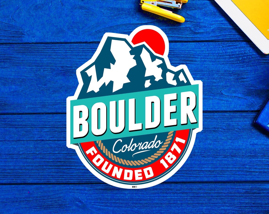 Boulder Colorado Decal Sticker Rocky Mountains 2.5 x | Etsy