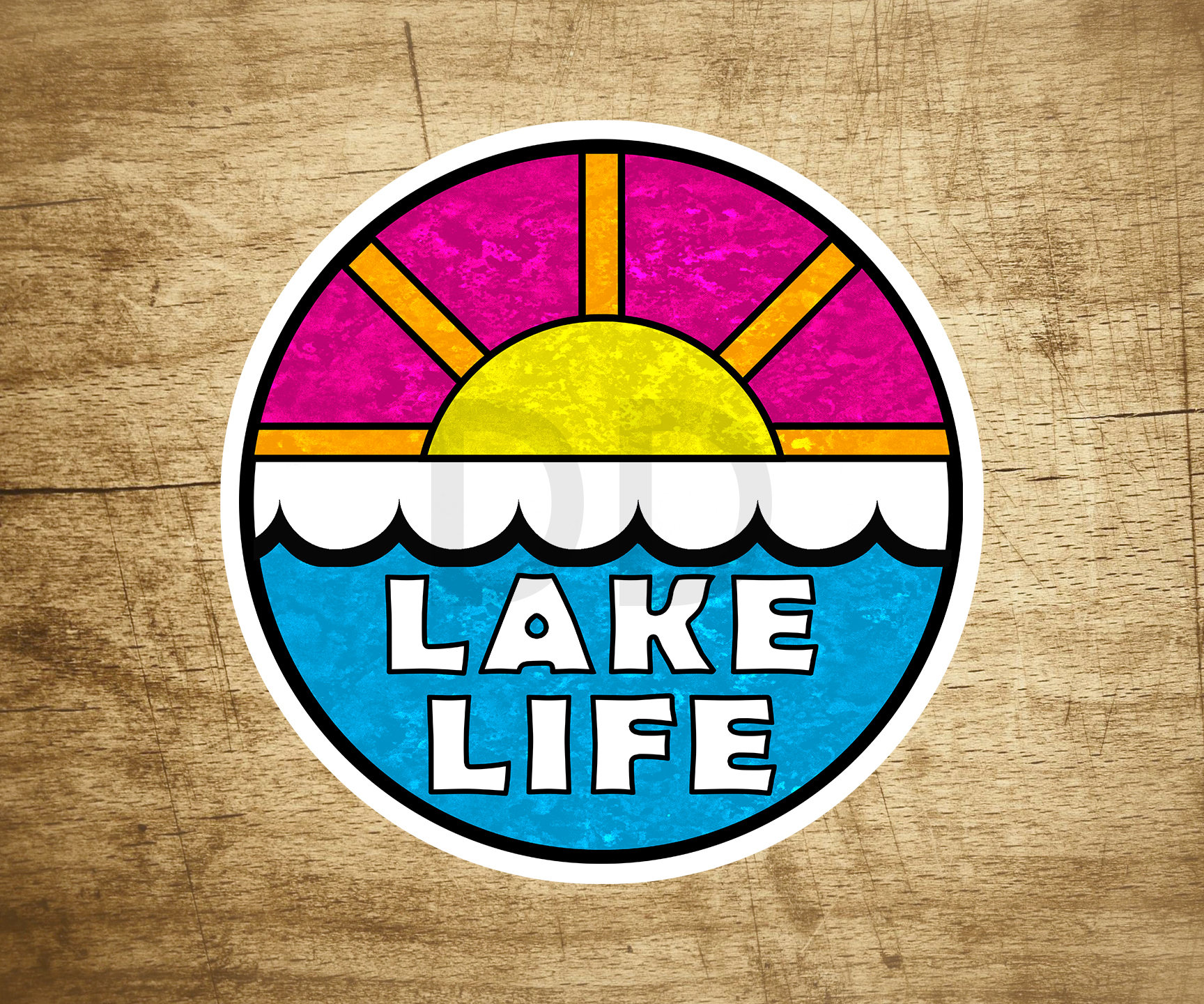 Lake Life Decal Sticker 3 X 3 Beach Lakes Boating Fishing Tubing - Etsy