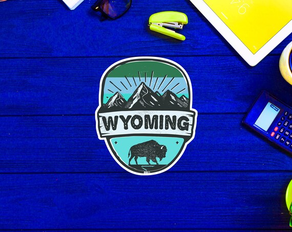 Wyoming Sticker Decal 3.5 Yellowstone National Park | Etsy