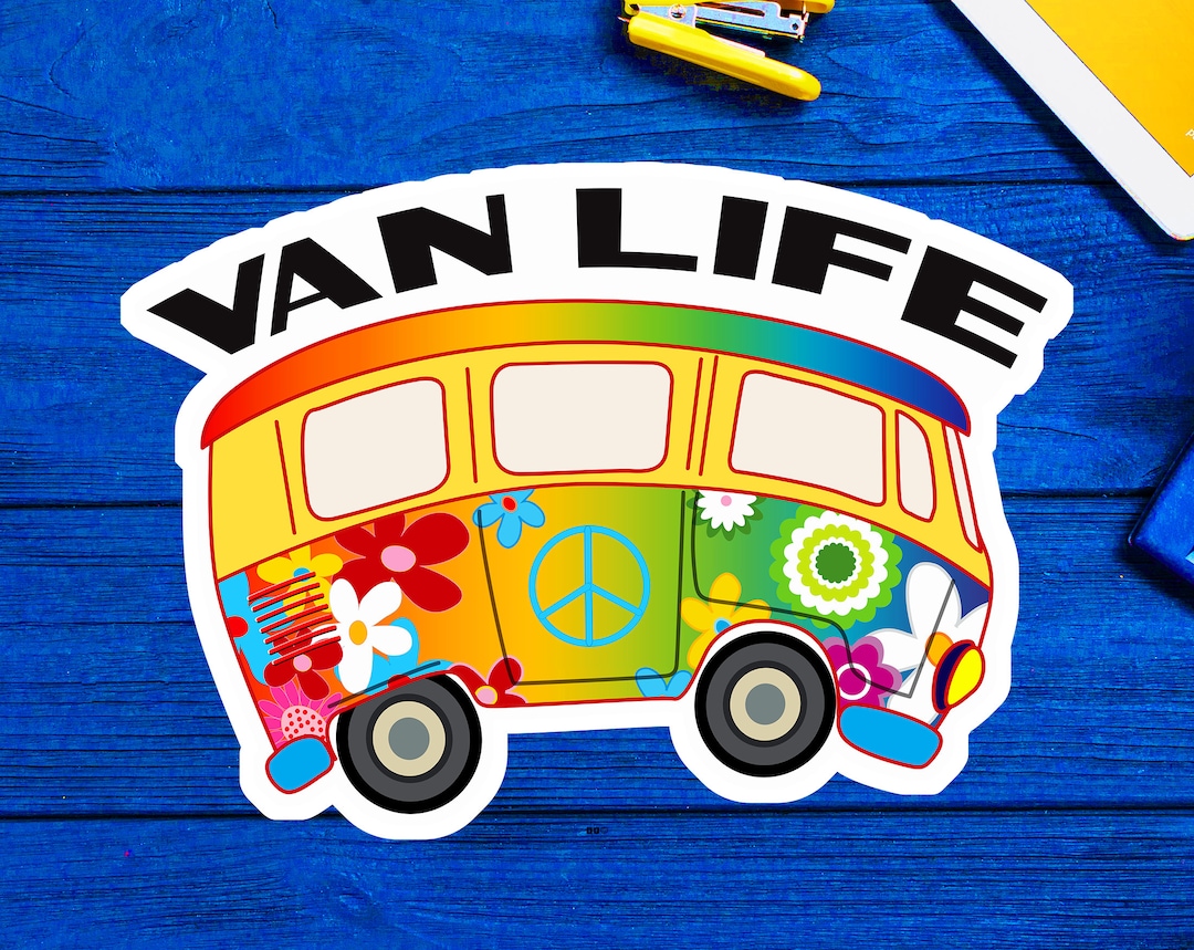 Van Life Sticker Decal Campervan Camper Hippie RV 3.75" X 2.6" - Etsy