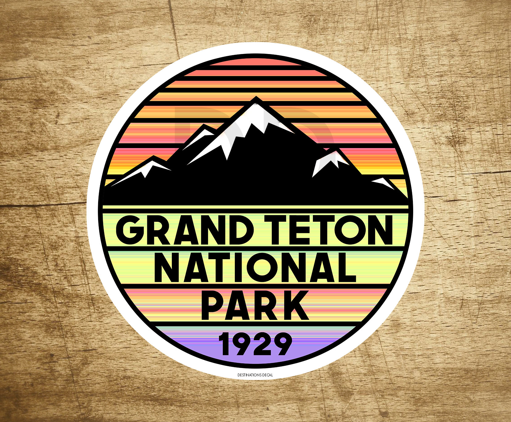 GRAND TETON National Park Wyoming Mountains Sticker Decal | Etsy