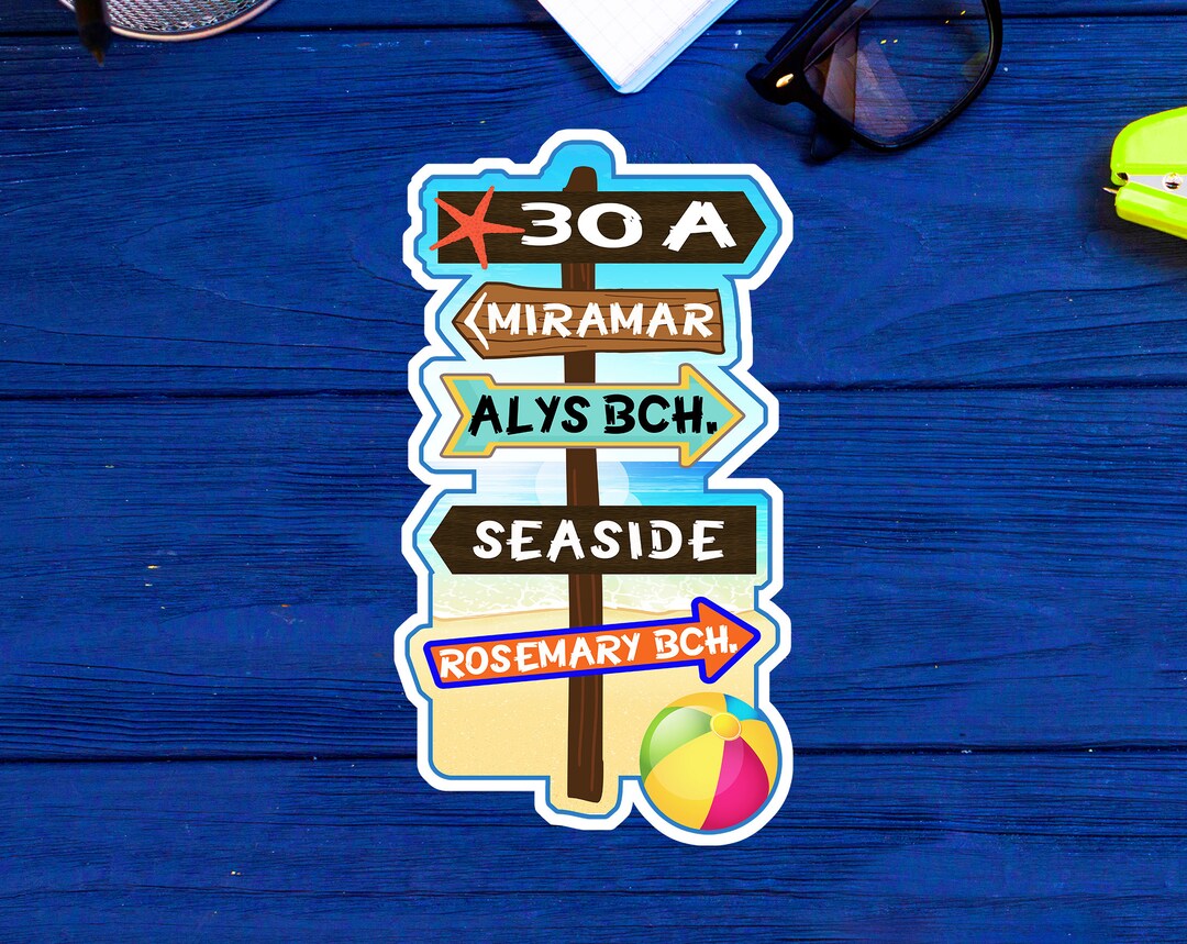 30 A FLORIDA Seaside Miramar Alys Beach DECAL STICKER 3.75" - Etsy
