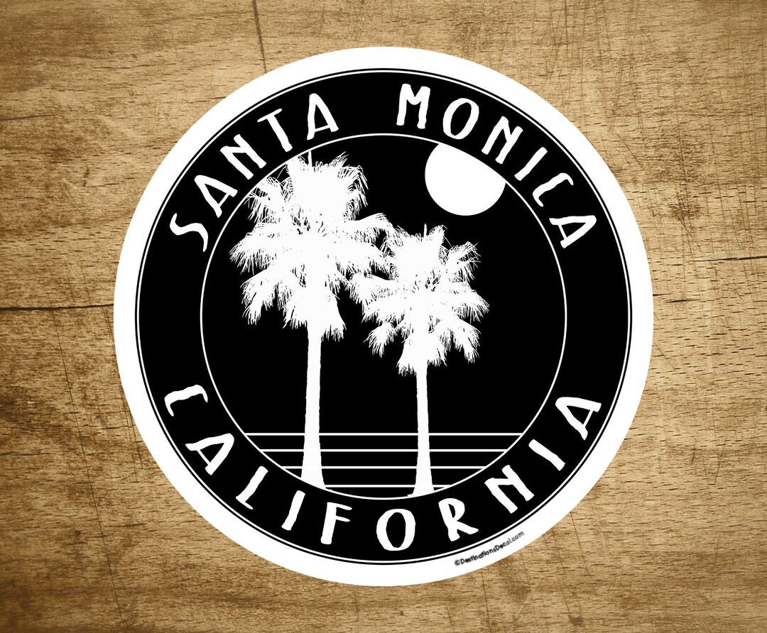 Santa Monica California 3" Decal Sticker Surfing Pacific Ocean Surf - Etsy