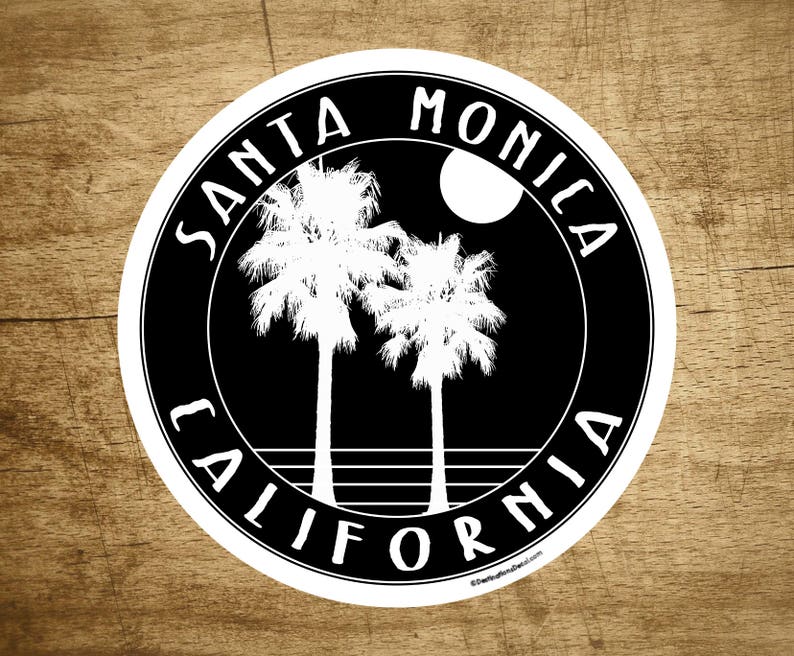 Santa Monica California 3 Decal Sticker Surfing Pacific | Etsy