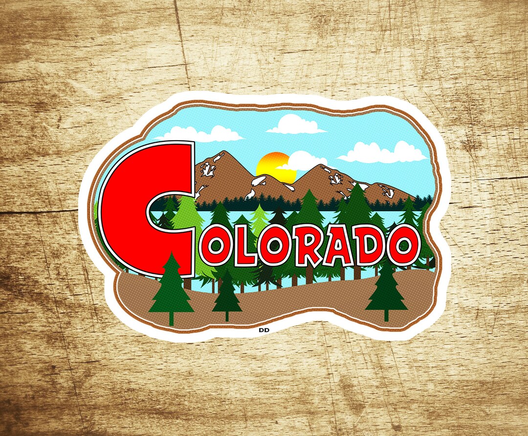 Ski Colorado Decal Sticker 3.75" X 2.5" Skiing Snowboarding Rocky ...