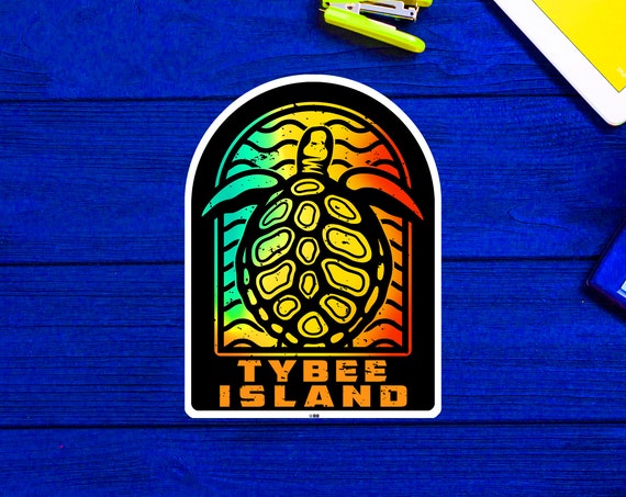 Tybee Island Georgia Sea Turtle GA Sticker 4 - Etsy