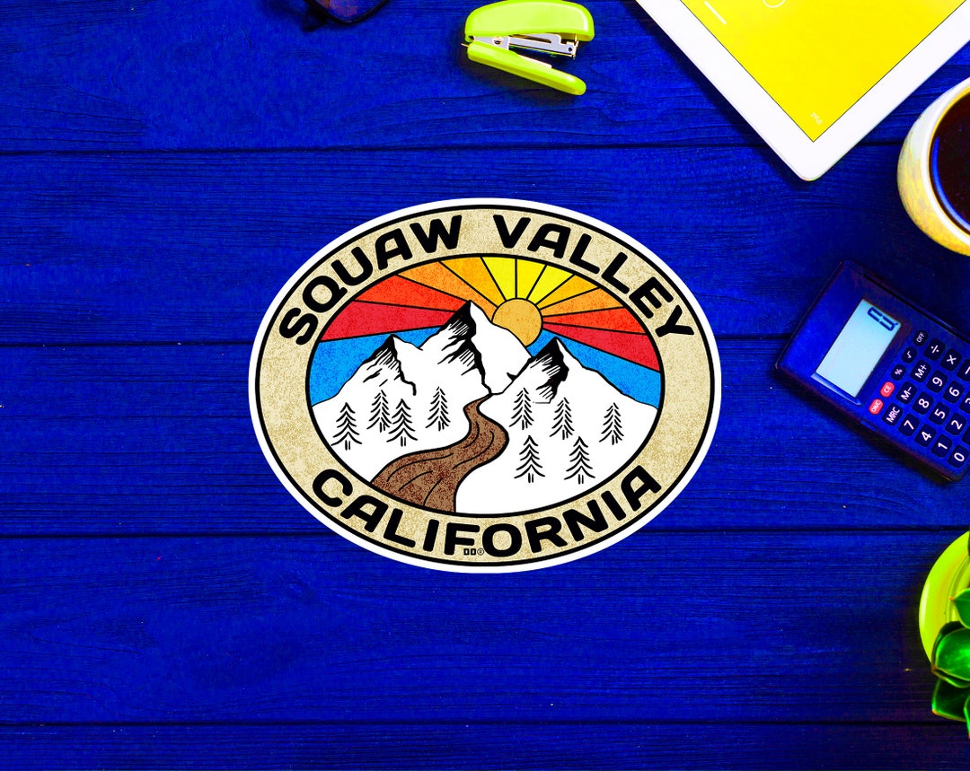 Squaw Valley California Ski Mountains Skiing Sticker 3.8" X 3" - Etsy
