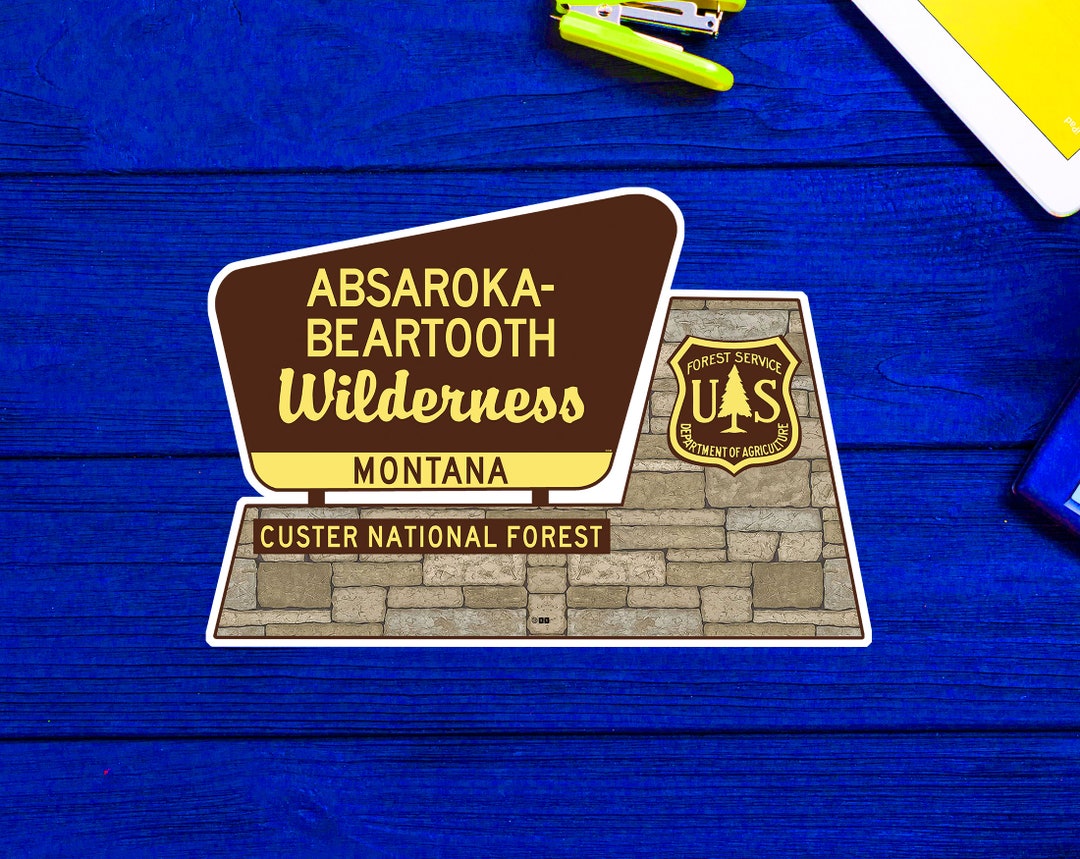Absaroka Beartooth Wilderness Custer National Forest Montana Sign ...