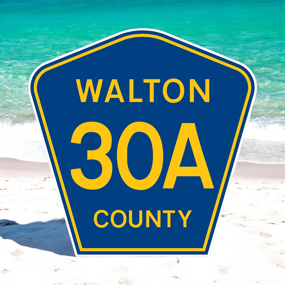 30A Florida Emerald Coast 30 A Decal Sticker Road Sign Stickers Vinyl ...