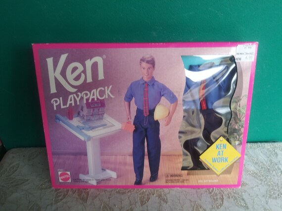 Mattel Ken Playpack Playset Ken at Work Drafting Table | Etsy