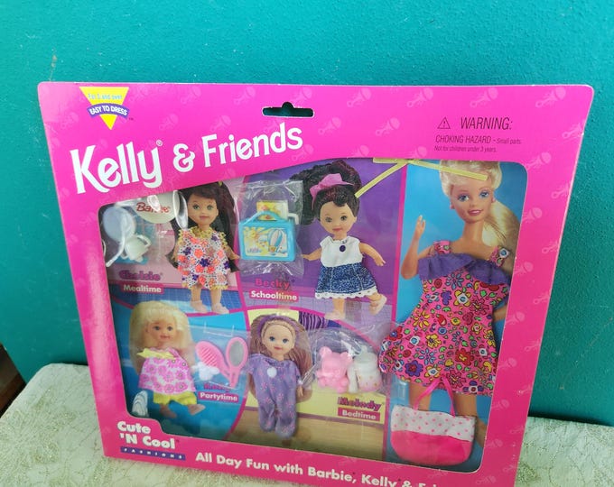 Mattel Vintage Kelly and Friends Cute and Cool All Day Fun With Barbie ...