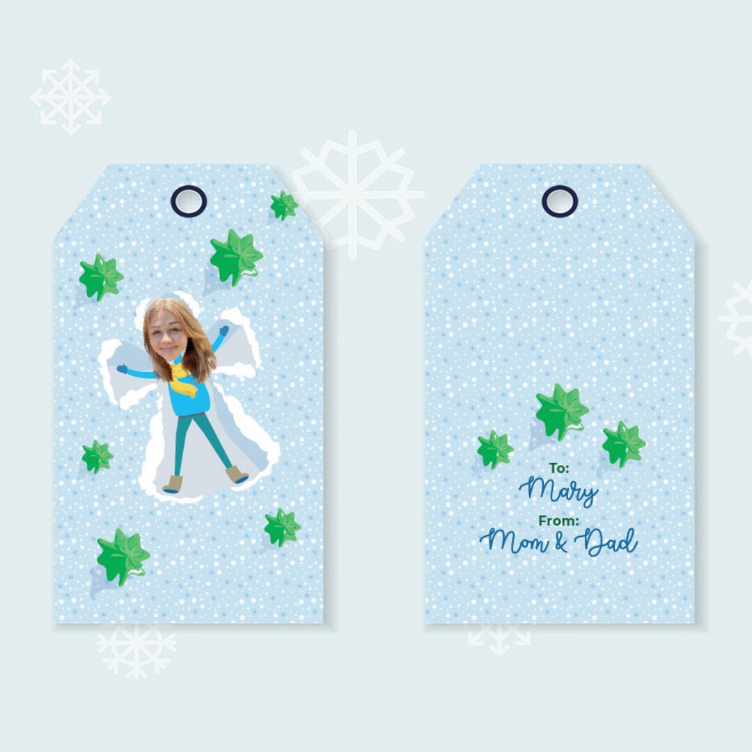 Snow Angel Gift Tags - Etsy