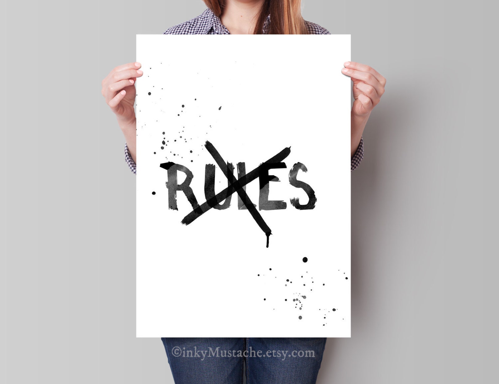 No Rules Print Digial Typography Quote Printable Wall Art Digital Print ...