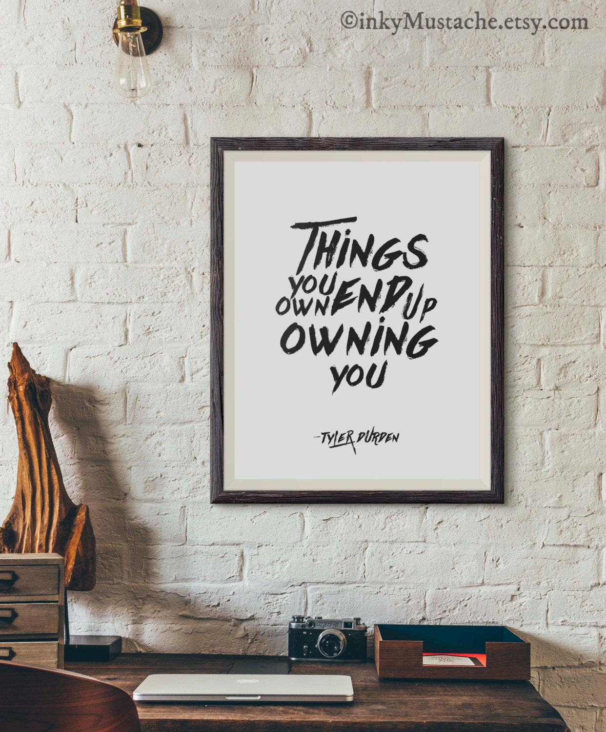 Things You Own End up Owning Youfight Club TYLER DURDEN Quote - Etsy