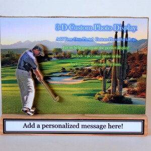 Golf Photo Display. 3-D Custom Photo Display. Personalized Golf Photo ...