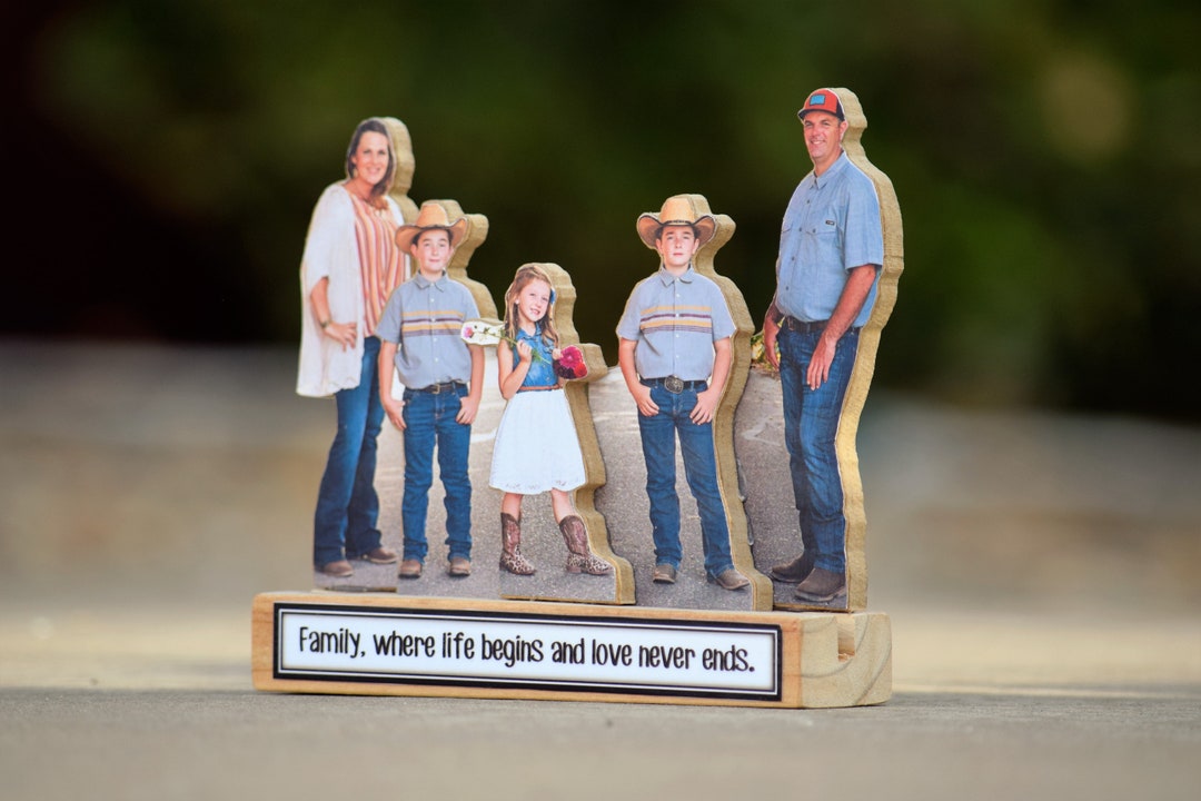 Family Photo Statue. 3-D Custom Photo Display. Personalized Photo Gift ...