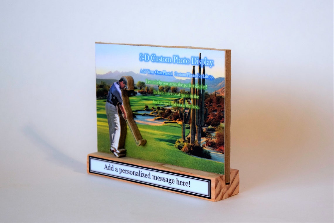Golf Photo Display. 3-D Custom Photo Display. Personalized | Etsy