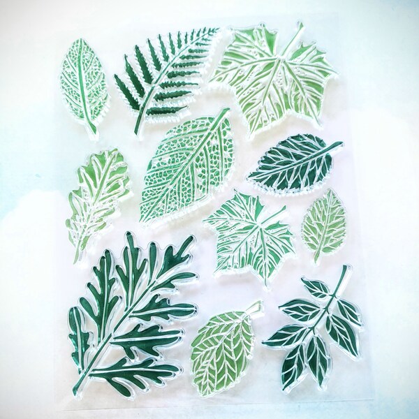 Leaf Rubber Stamp - Etsy