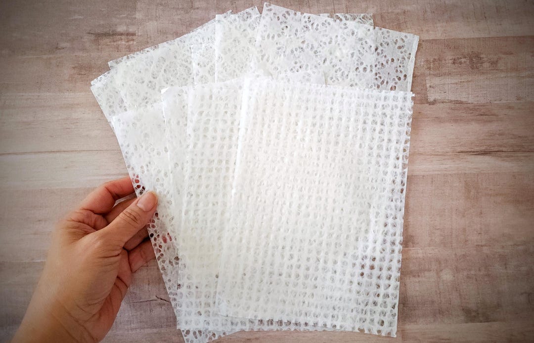 White Fiber Paper Pack 12 Pcs With 3 Each of 4 Designs for Collage and ...