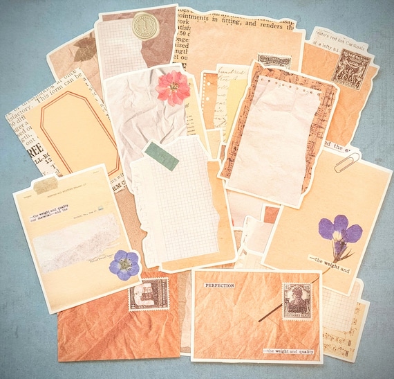 Collage Style Note Paper Ephemera for Journals Collage | Etsy