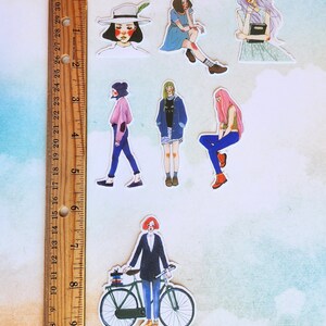 Fashion Red Cheek Girl Stickers Pack 20 Random Pcs for Planners ...
