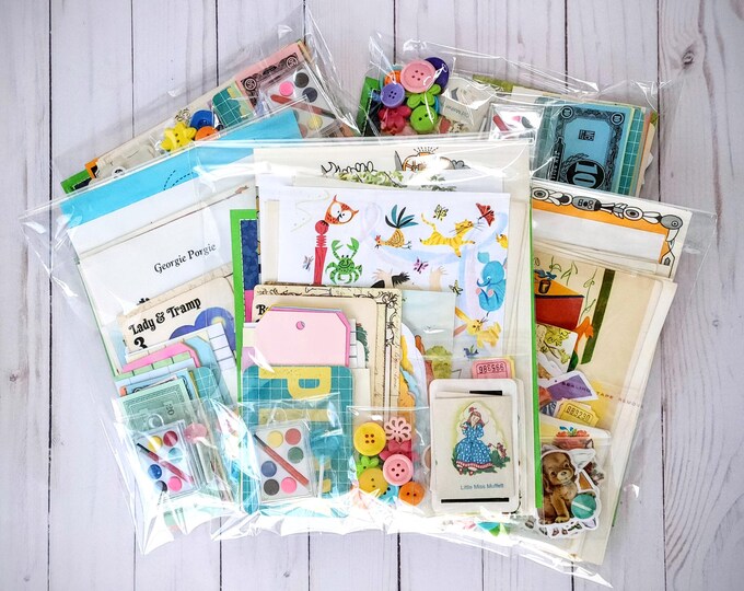 Vintage Style Childrens Theme Random Ephemera Packs for Scrapbook ...