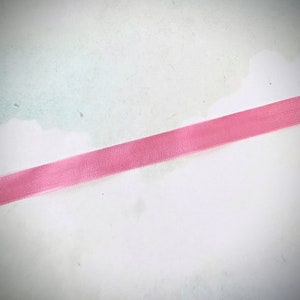 Hand Crinkled Sun Rose Pink Seam Binding Ribbon 5 Yards, Scrunched Pink ...