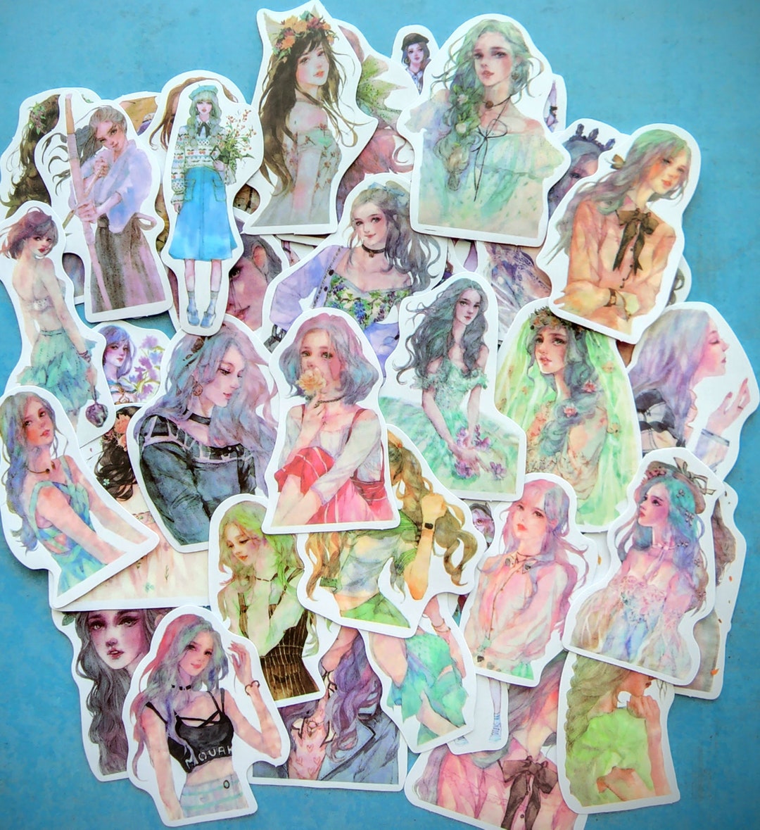 Variety Girl Stickers for Planners Journals Scrapbook Collage 50 Pieces ...