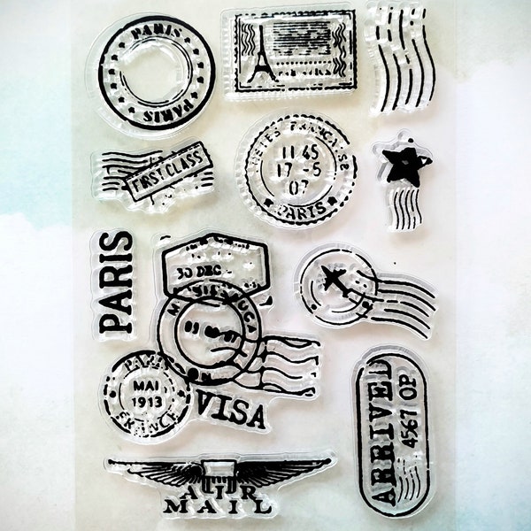 Postal Rubber Stamp - Etsy