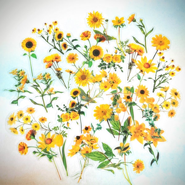 Flower Stickers - Etsy