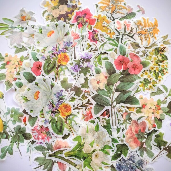 Flower Stickers - Etsy