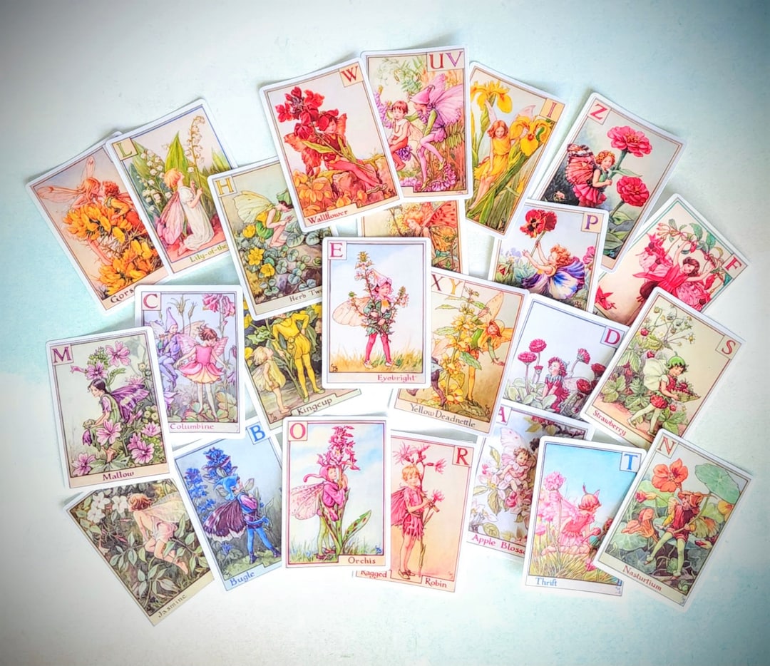 Alphabet Flower Fairy Sticker Set 24 Pcs for Planners Cards Journals ...