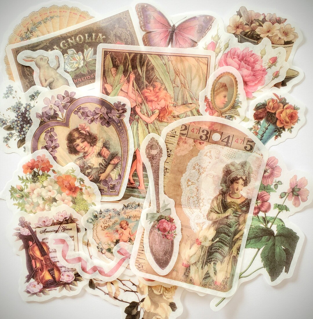 Vintage Victorian Style Washi Stickers 20 Pcs for Planner Journal ...